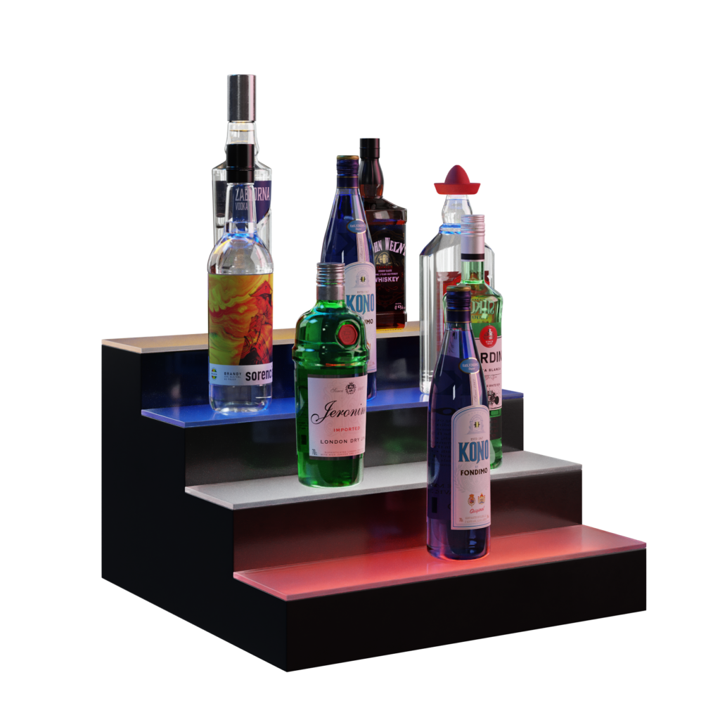 LED Alcohol Shelf 01 • iMeshh - 3D Model for Blender 4.0+