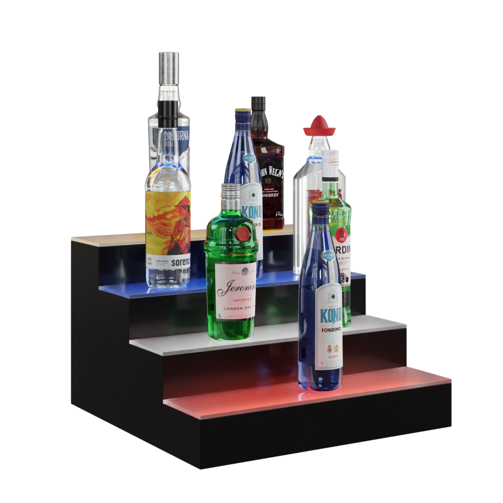 LED Alcohol Shelf 01 • iMeshh - 3D Model for Blender 4.0+