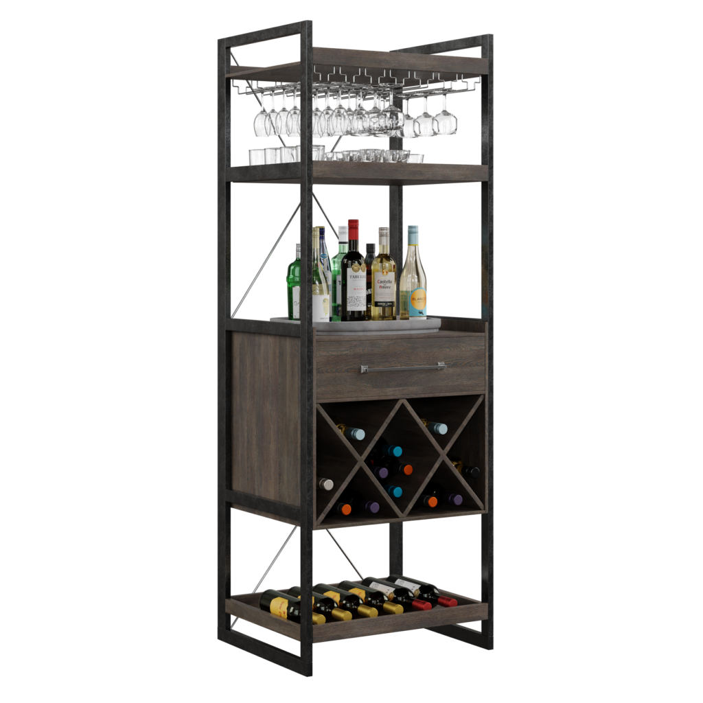 Alcohol Shelf 01 • iMeshh - 3D Model for Blender 4.0+