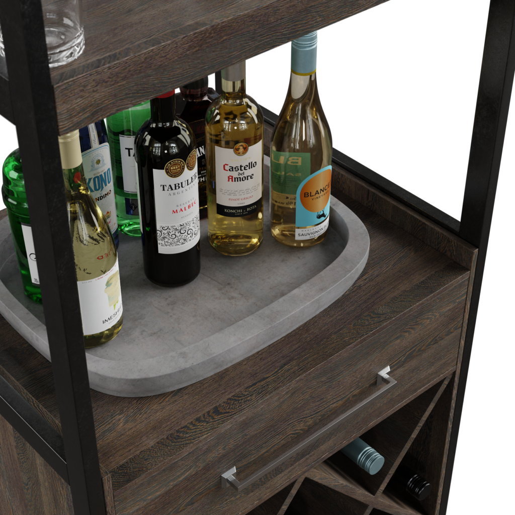 Alcohol Shelf 01 • iMeshh - 3D Model for Blender 4.0+