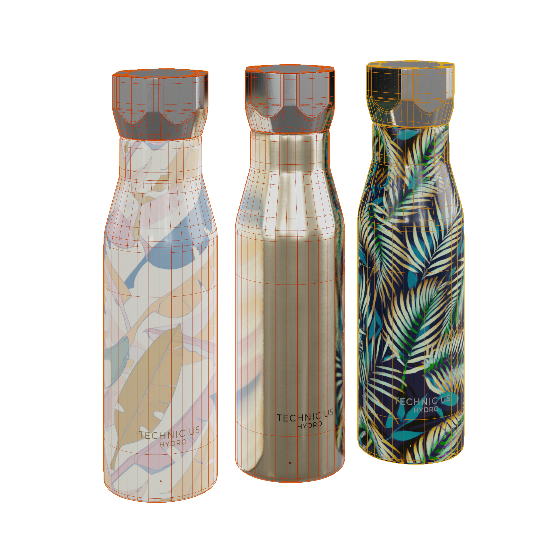 Water Flasks 01 • iMeshh - 3D Model for Blender 4.0+