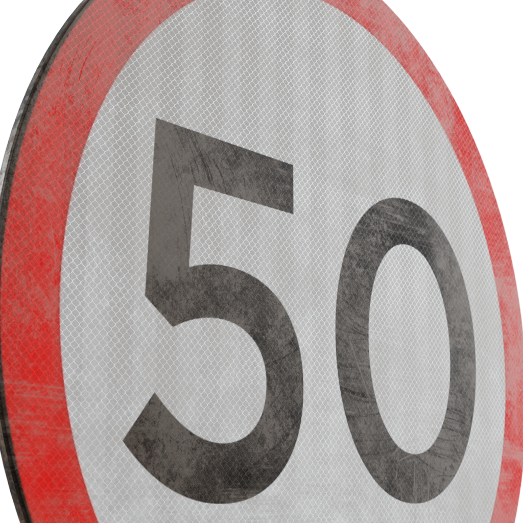 Speed Signs 01 • iMeshh - 3D Model for Blender 4.0+