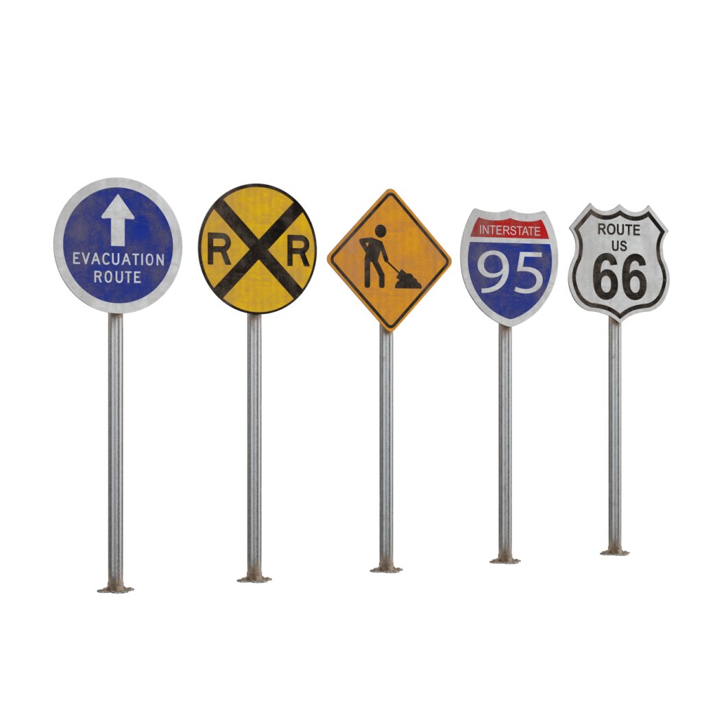 General Signs 04 • iMeshh - 3D Model for Blender 4.0+