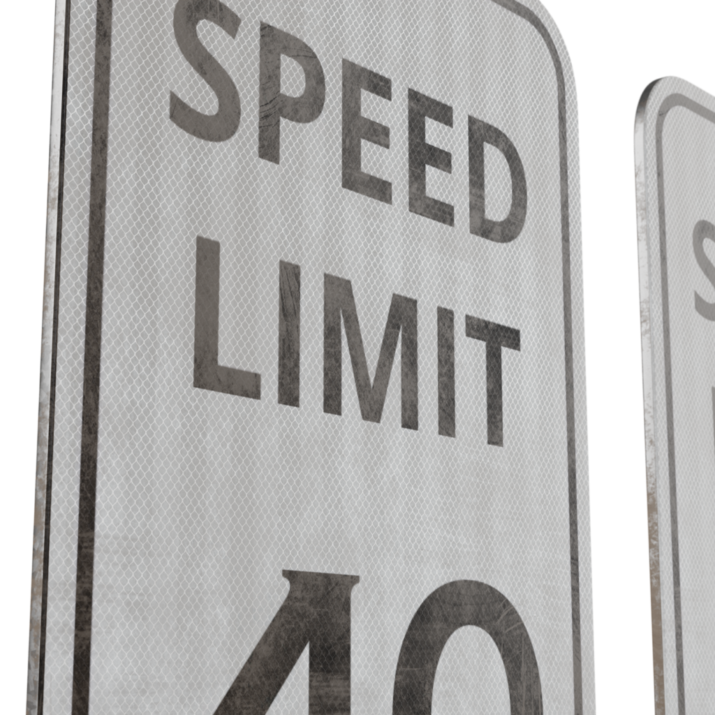 Speed Signs 03 • iMeshh - 3D Model for Blender 4.0+