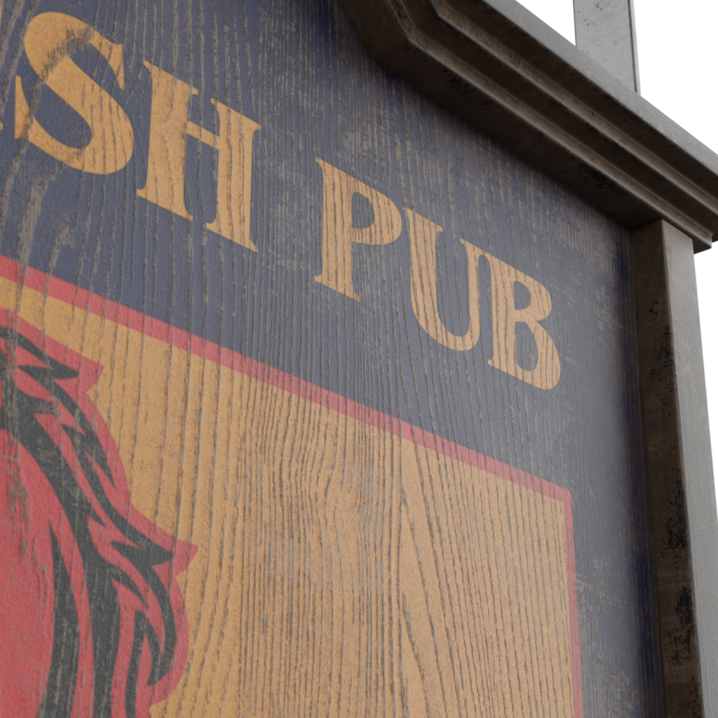 Bar Shop Sign 01 • iMeshh - 3D Model for Blender 4.0+