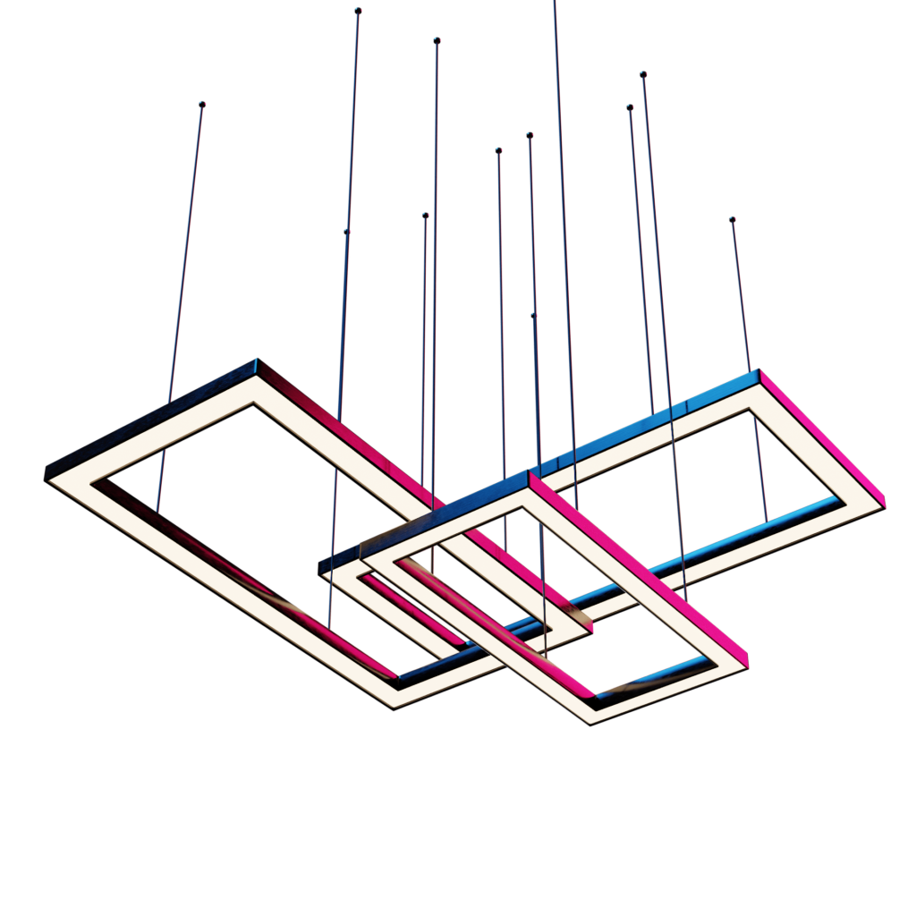 Hanging Square Pendant Light 01 • iMeshh - 3D Model for Blender 4.0+