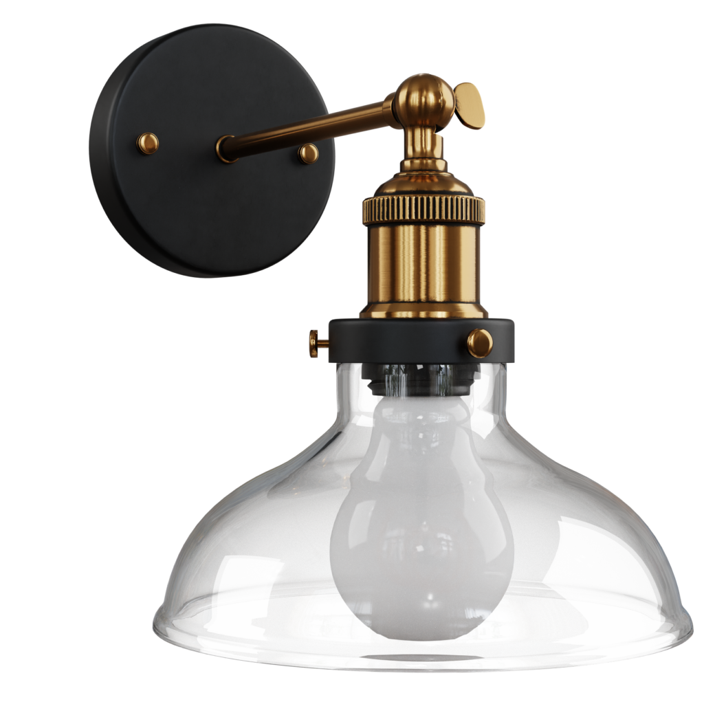 Steep Glass Vintage Wall Light 01 • iMeshh - 3D Model for Blender 4.0+