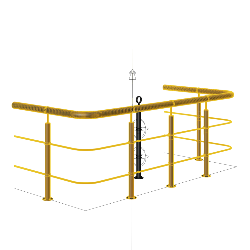 GeoNodes Steel Railing Fence 01 • iMeshh - 3D Model for Blender 4.0+
