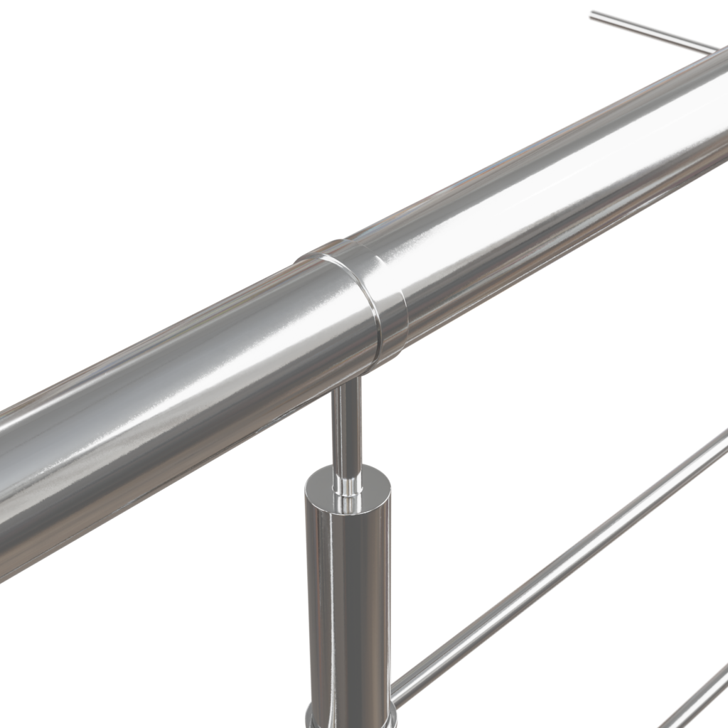 GeoNodes Steel Railing Fence 01 • iMeshh - 3D Model for Blender 4.0+