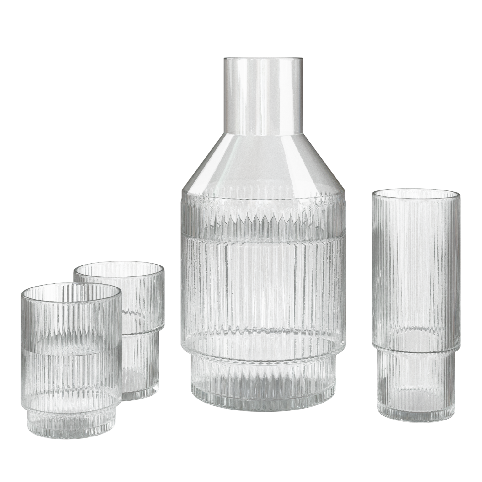 Water Glass Set 02 • iMeshh - 3D Model for Blender 4.0+