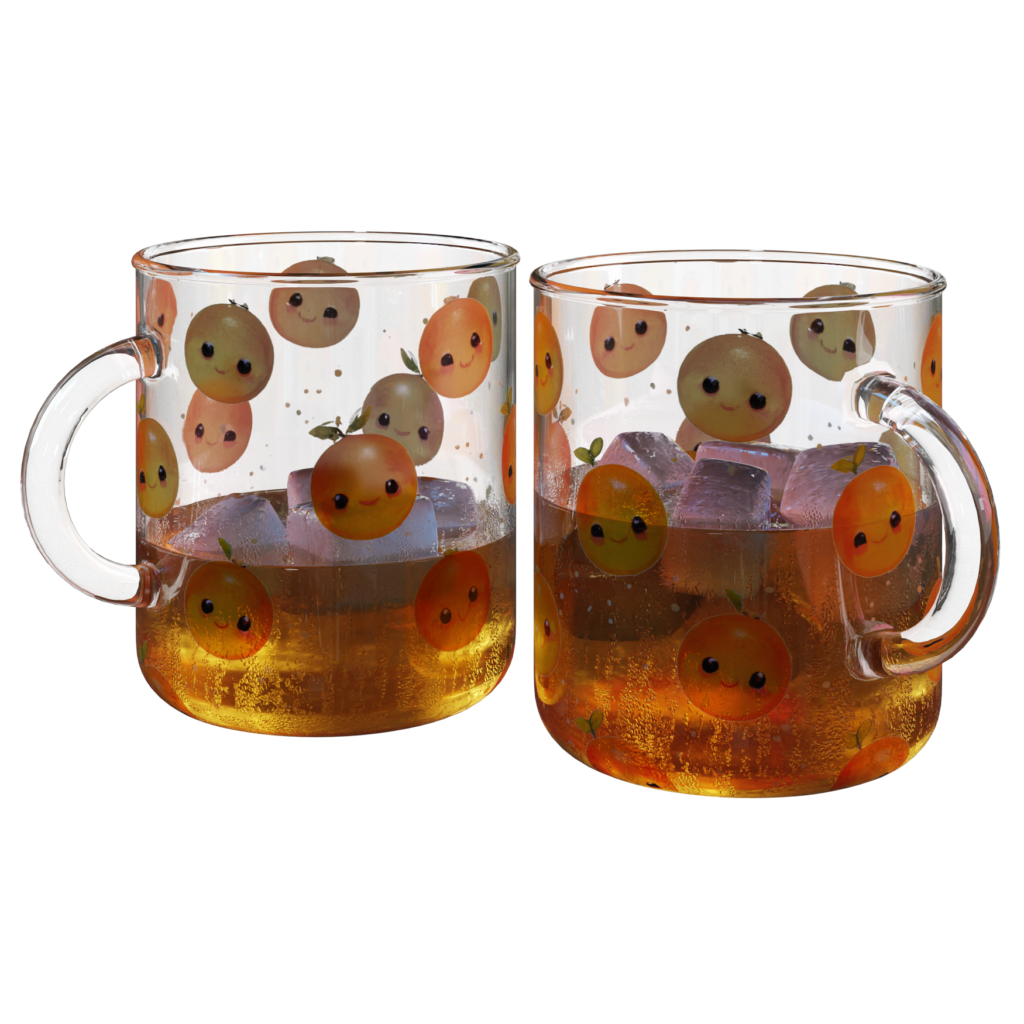 Cute Orange Glasses 01 • Imeshh 3d Model For Blender 40