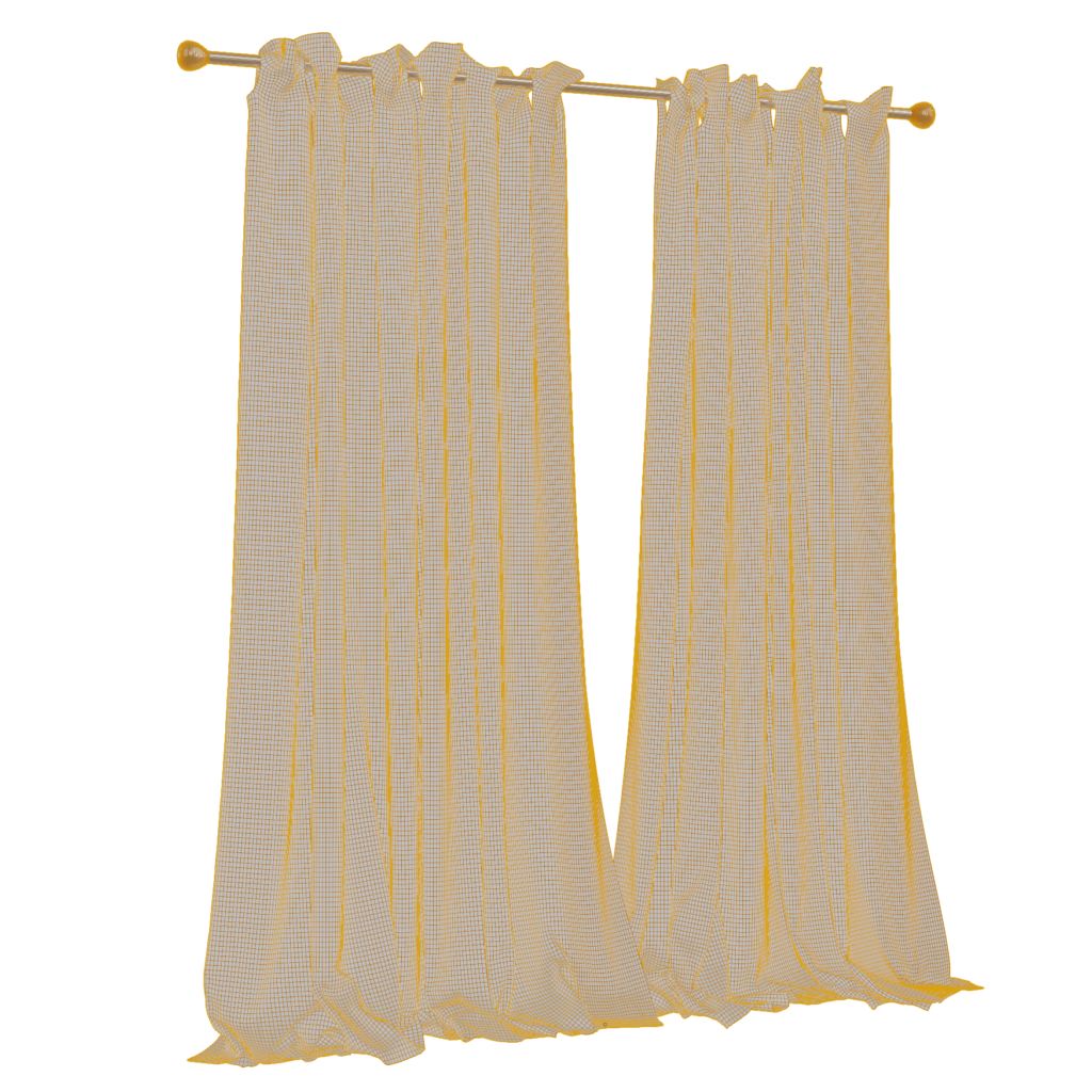 Curtain on Rail 01 • iMeshh - 3D Model for Blender 4.0+