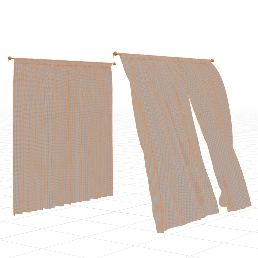 Curtain on Rail 02 • iMeshh - 3D Model for Blender 4.0+