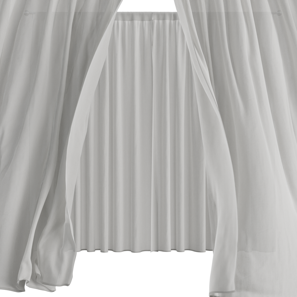 Curtain on Rail 02 • iMeshh - 3D Model for Blender 4.0+