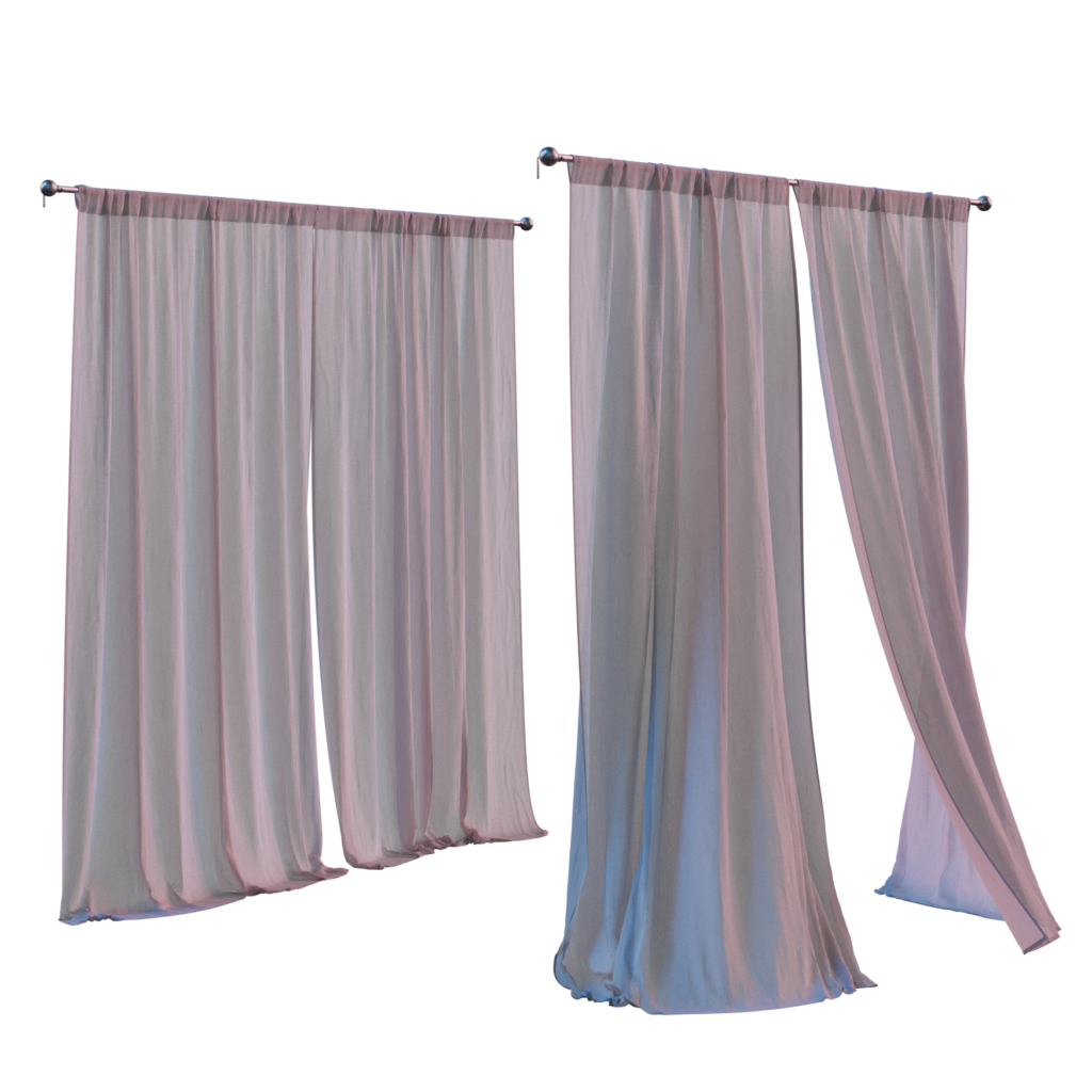 Curtains • iMeshh - 3D Models for Blender 4.0+