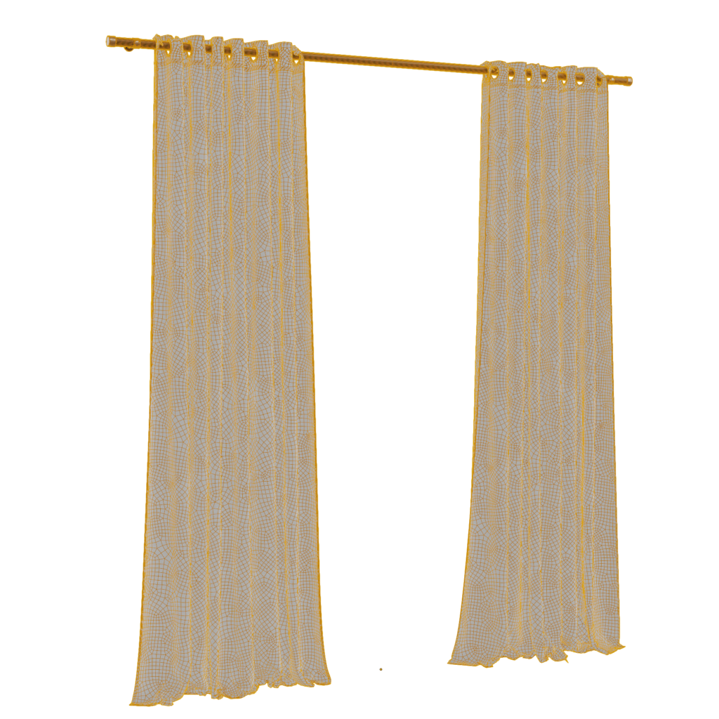 Curtain on Rail 04 • iMeshh - 3D Model for Blender 4.0+
