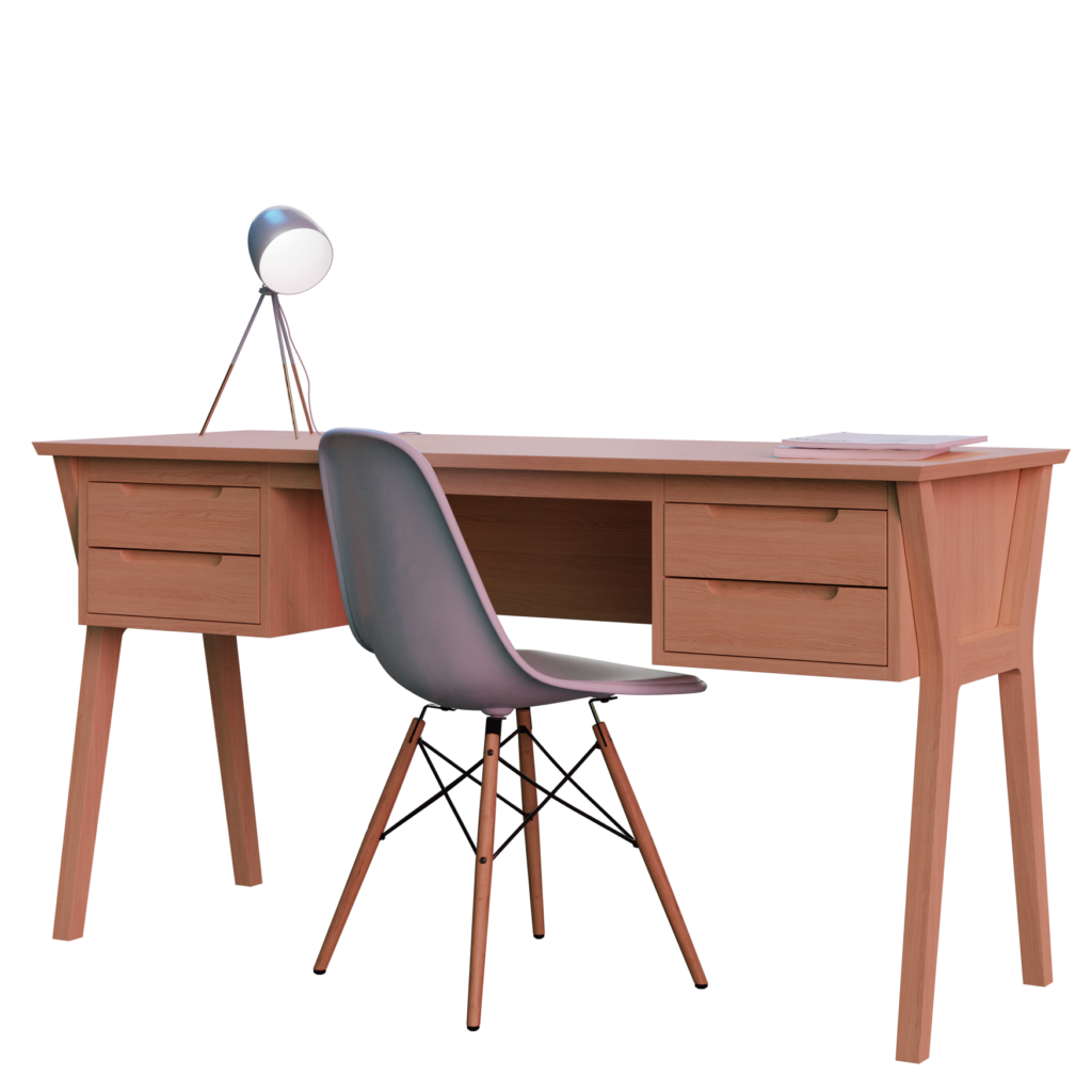 Curved Office Desk 01 • iMeshh - 3D Model for Blender 4.0+