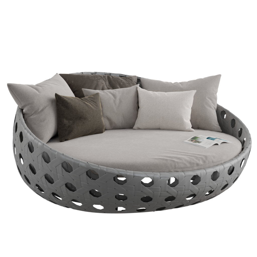 Round Daybed 01 • iMeshh - 3D Model for Blender 4.0+