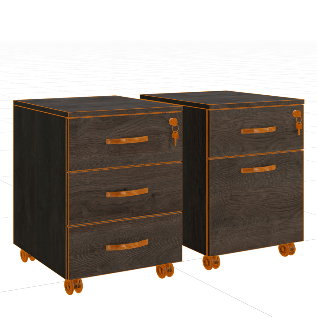 Wooden Office Chests 01 • iMeshh - 3D Model for Blender 4.0+