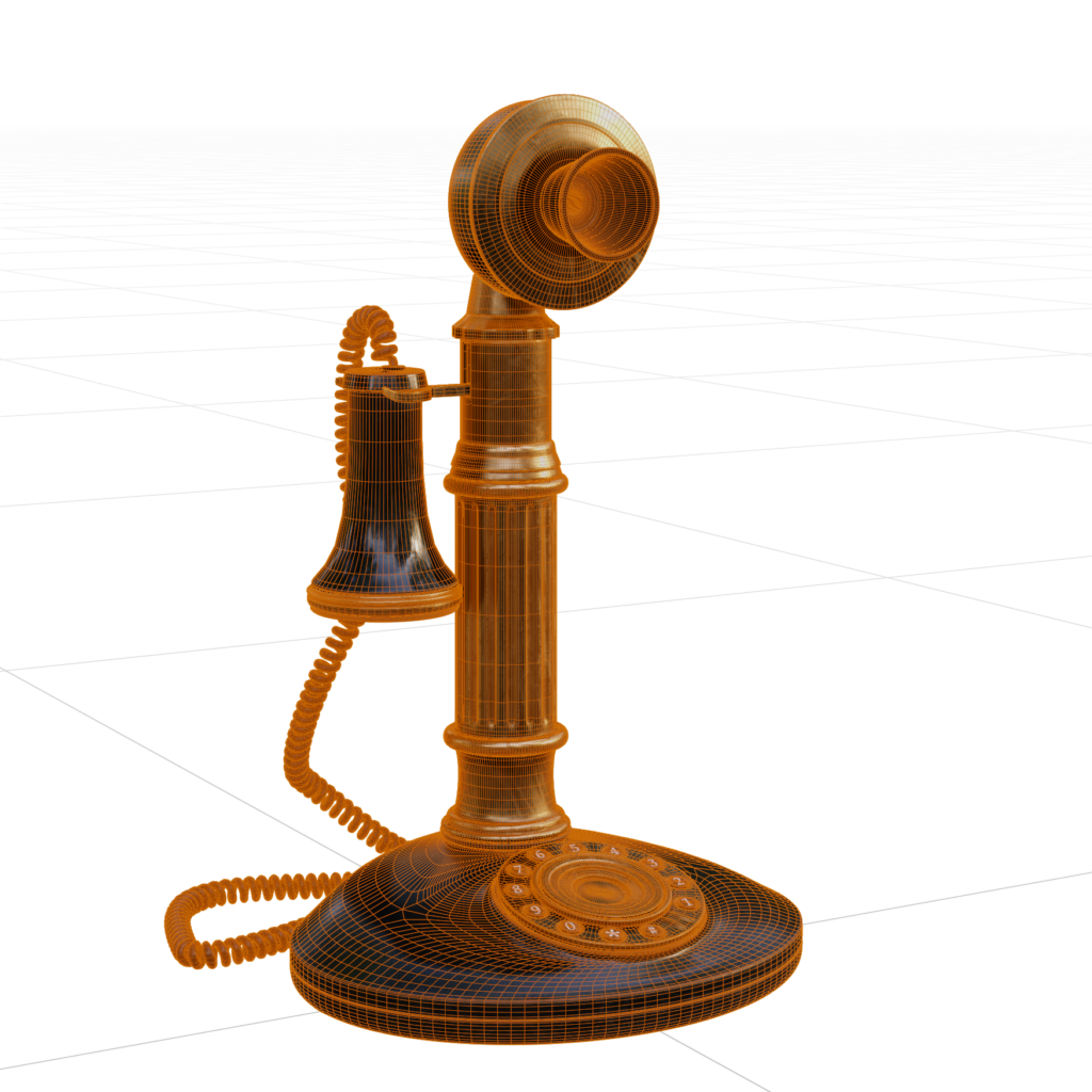 Retro Telephone 01 • iMeshh - 3D Model for Blender 4.0+