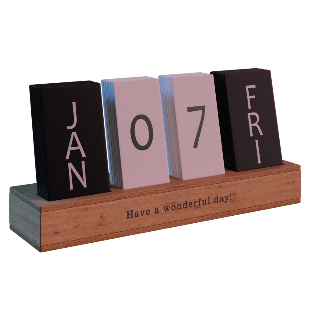 Desk Calendar 02 • iMeshh - 3D Model for Blender 4.0+