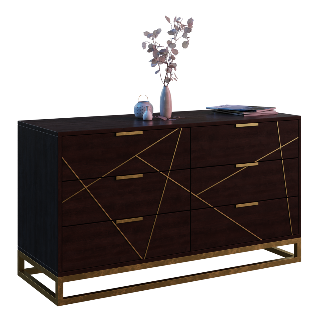 Black Modern Dresser 02 • iMeshh - 3D Model for Blender 4.0+