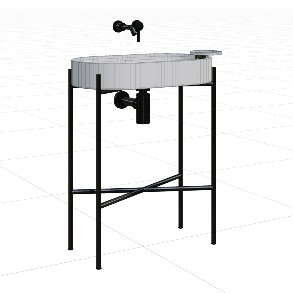 Standing Framework Basin 01 • iMeshh - 3D Model for Blender 4.0+