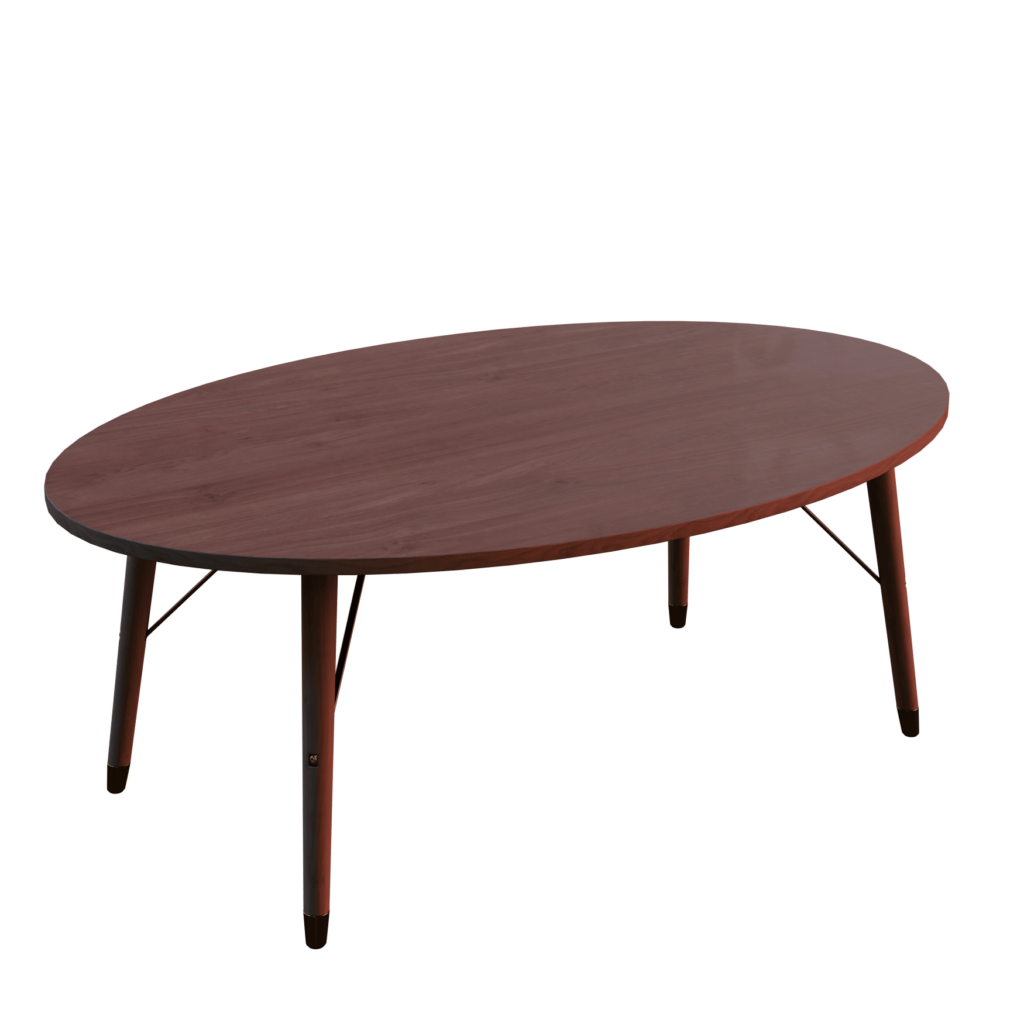 Oval Wood Coffee Table 01 • iMeshh - 3D Model for Blender 4.0+
