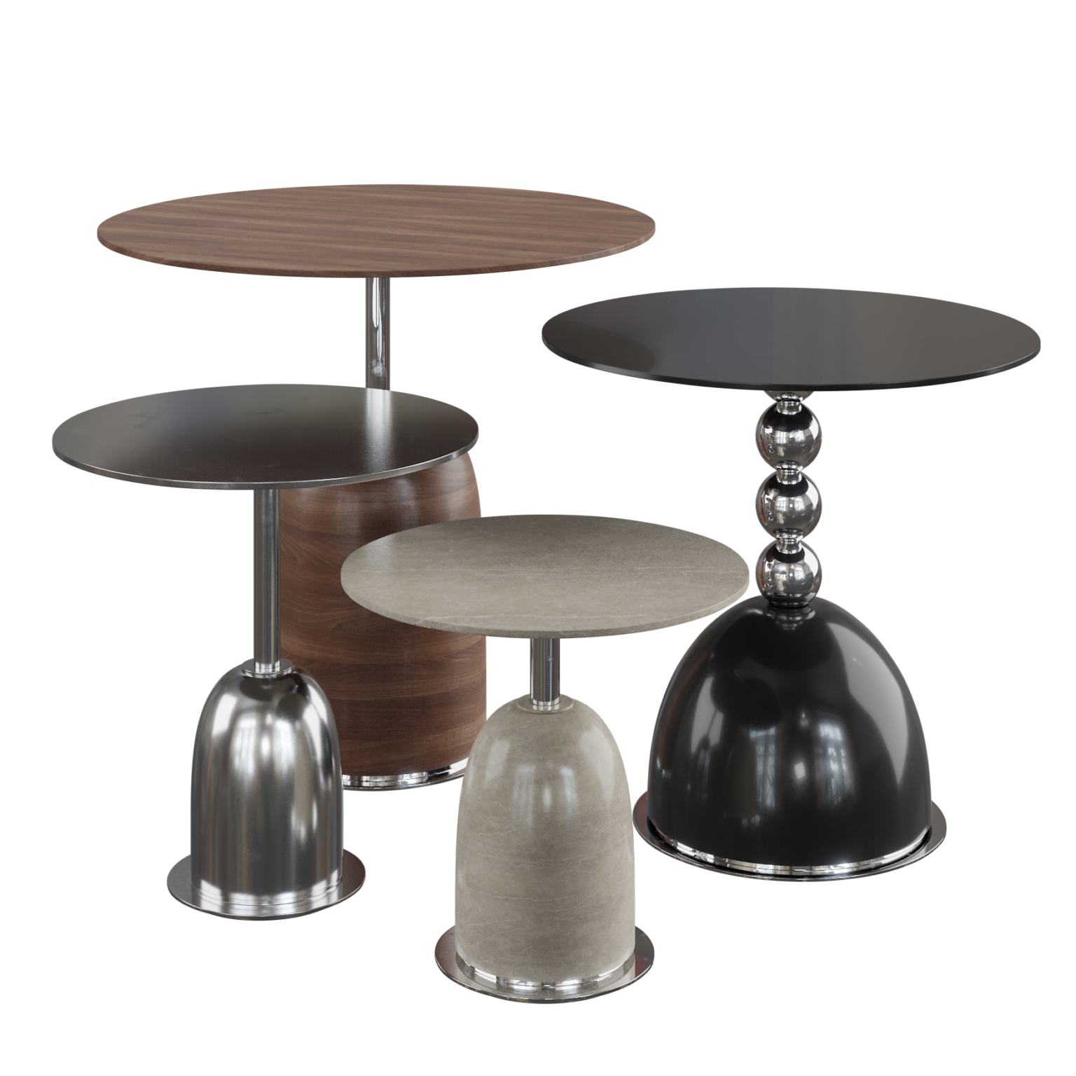 Round Coffee Table Set 02 • Imeshh