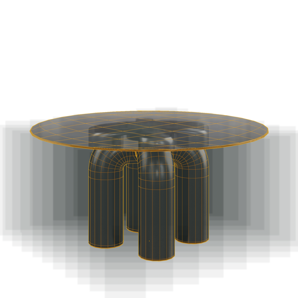 Quad Leg Coffee Table 01 • iMeshh