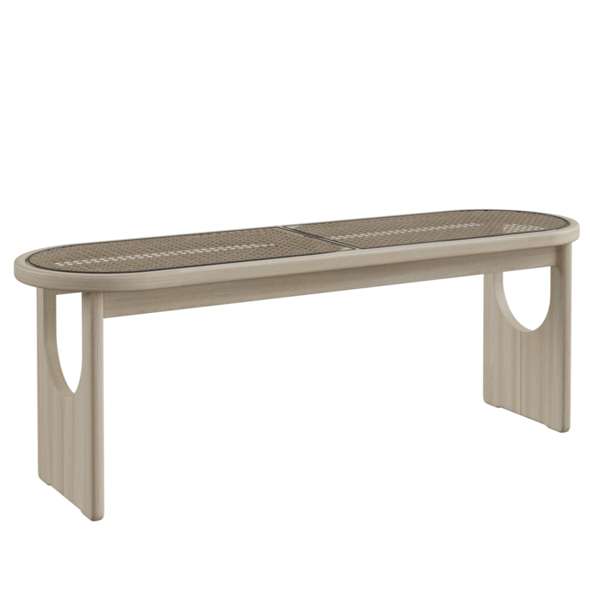 Wicker Bench 01 • iMeshh