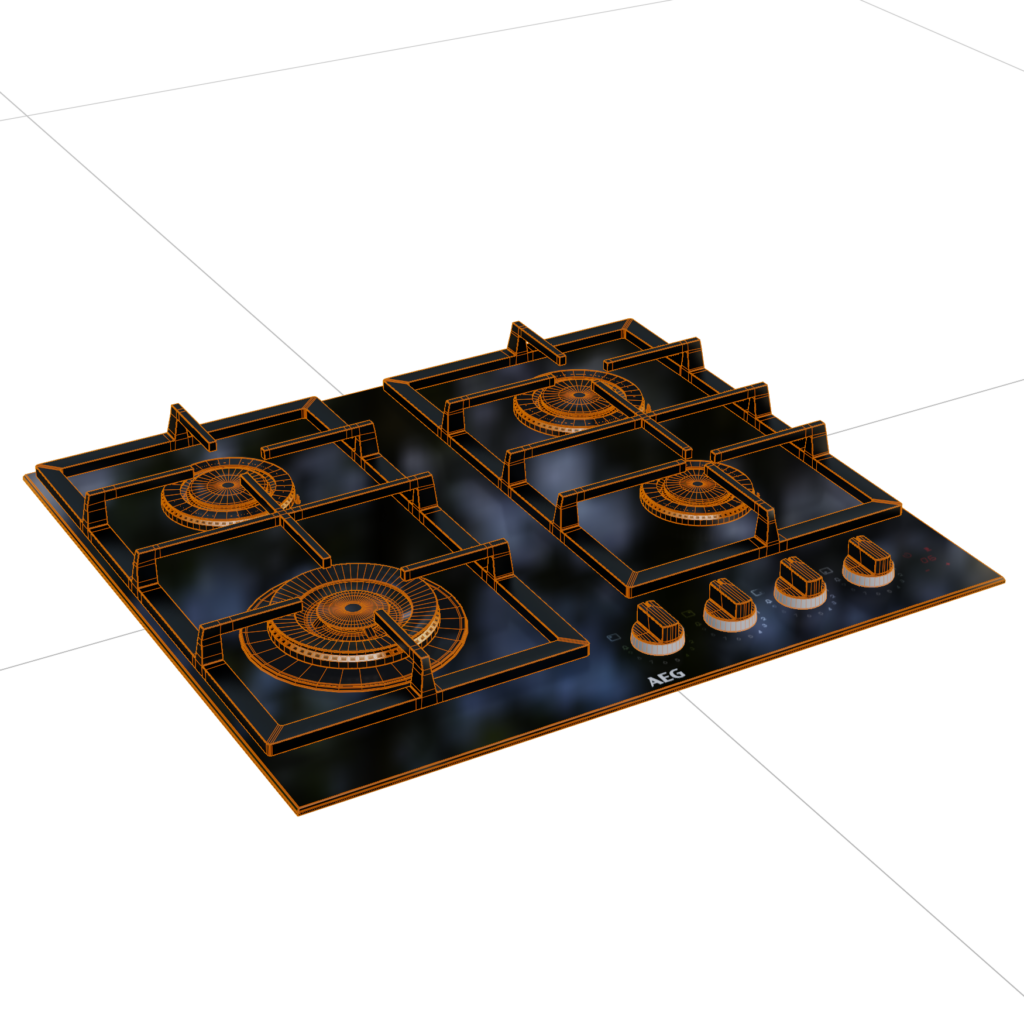 Gas Hob 03 • iMeshh - 3D Model for Blender 4.0+