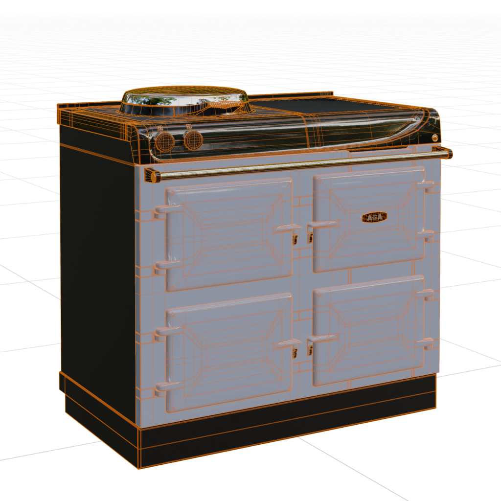 AGA Oven 100 01 • iMeshh - 3D Model for Blender 4.0+
