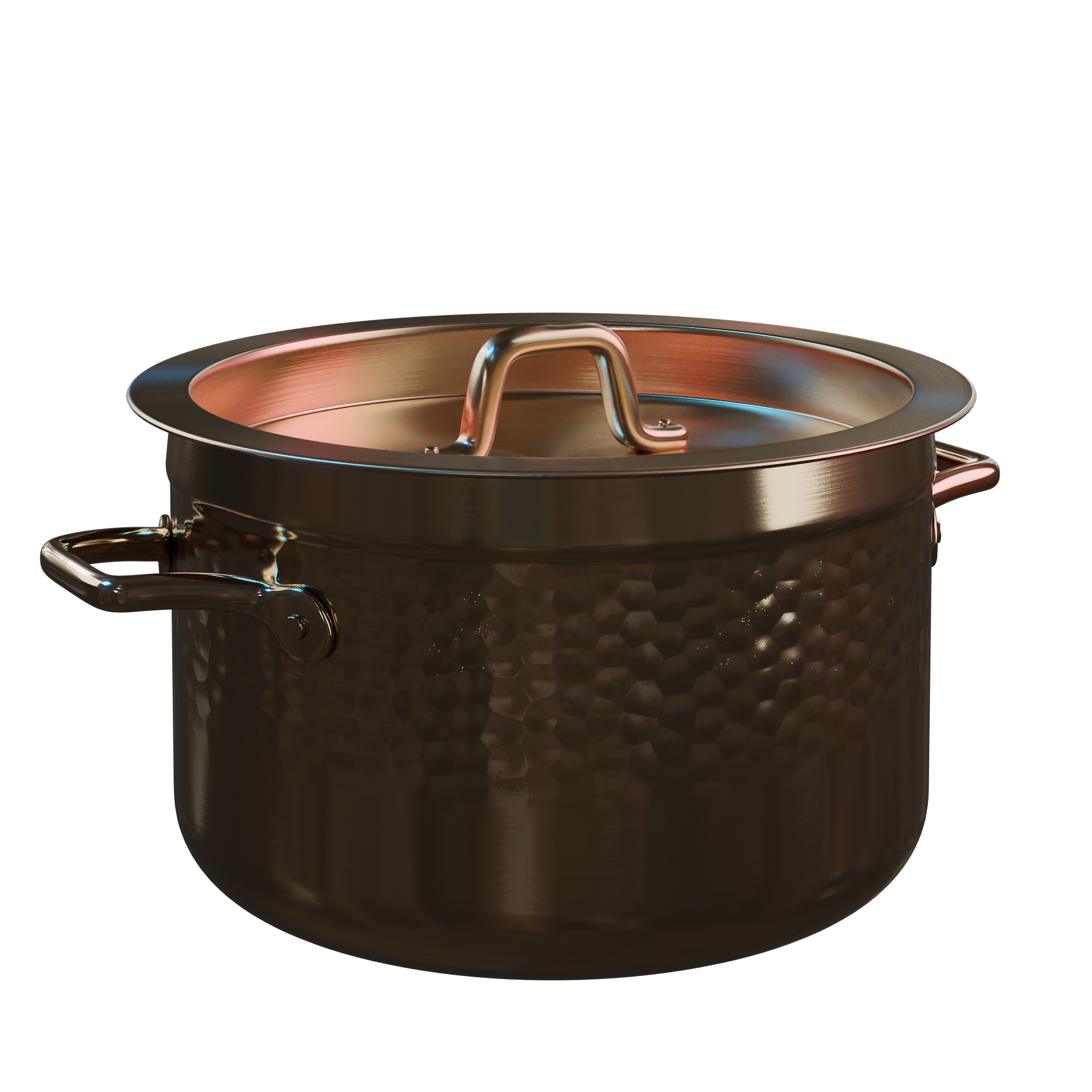Hammered Kitchen Pot 01 • iMeshh - 3D Model for Blender 4.0+