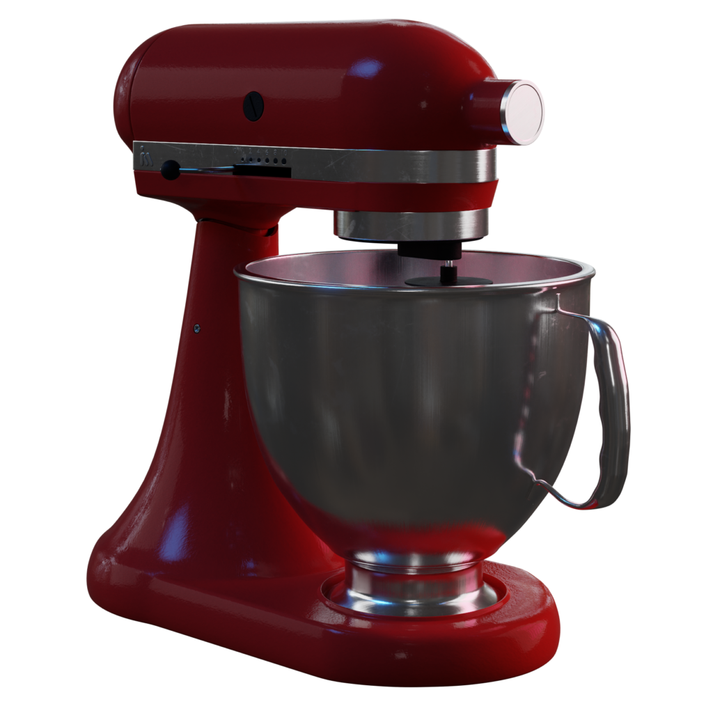 Red Kitchen Mixer 01 • iMeshh - 3D Model for Blender 4.0+