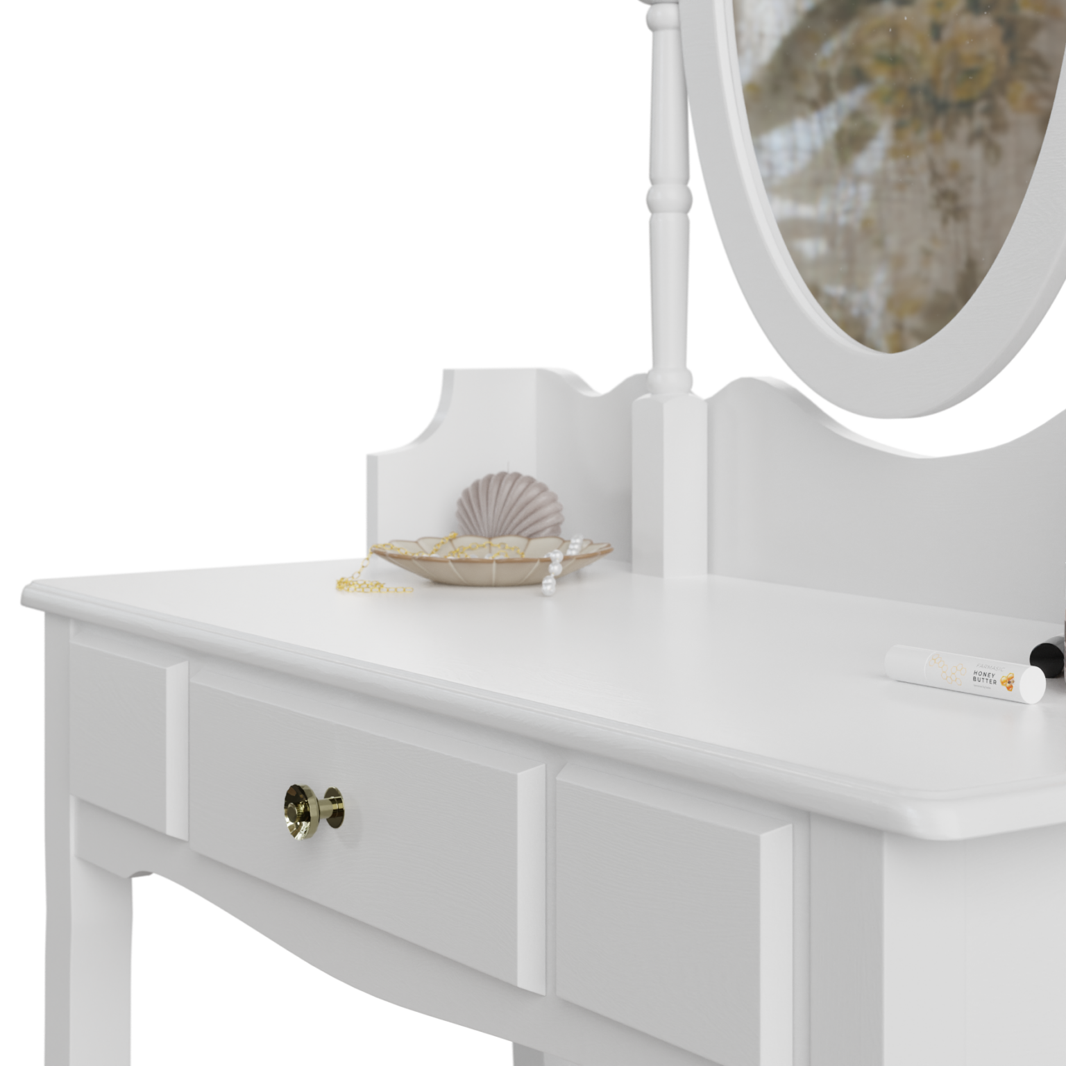 White Dressing Table 04 • iMeshh - 3D Model for Blender 4.0+