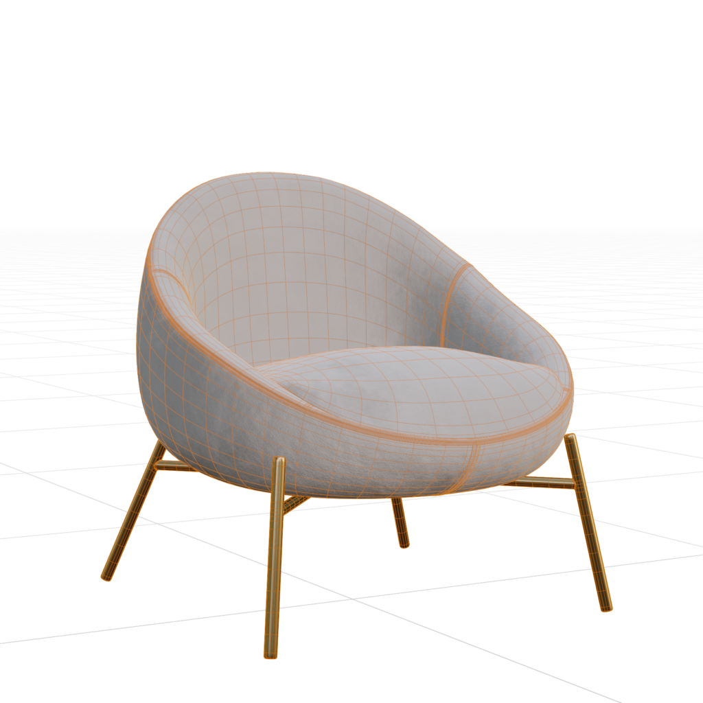 Soft Fabric Lounge Chair 01 • iMeshh - 3D Model for Blender 4.0+