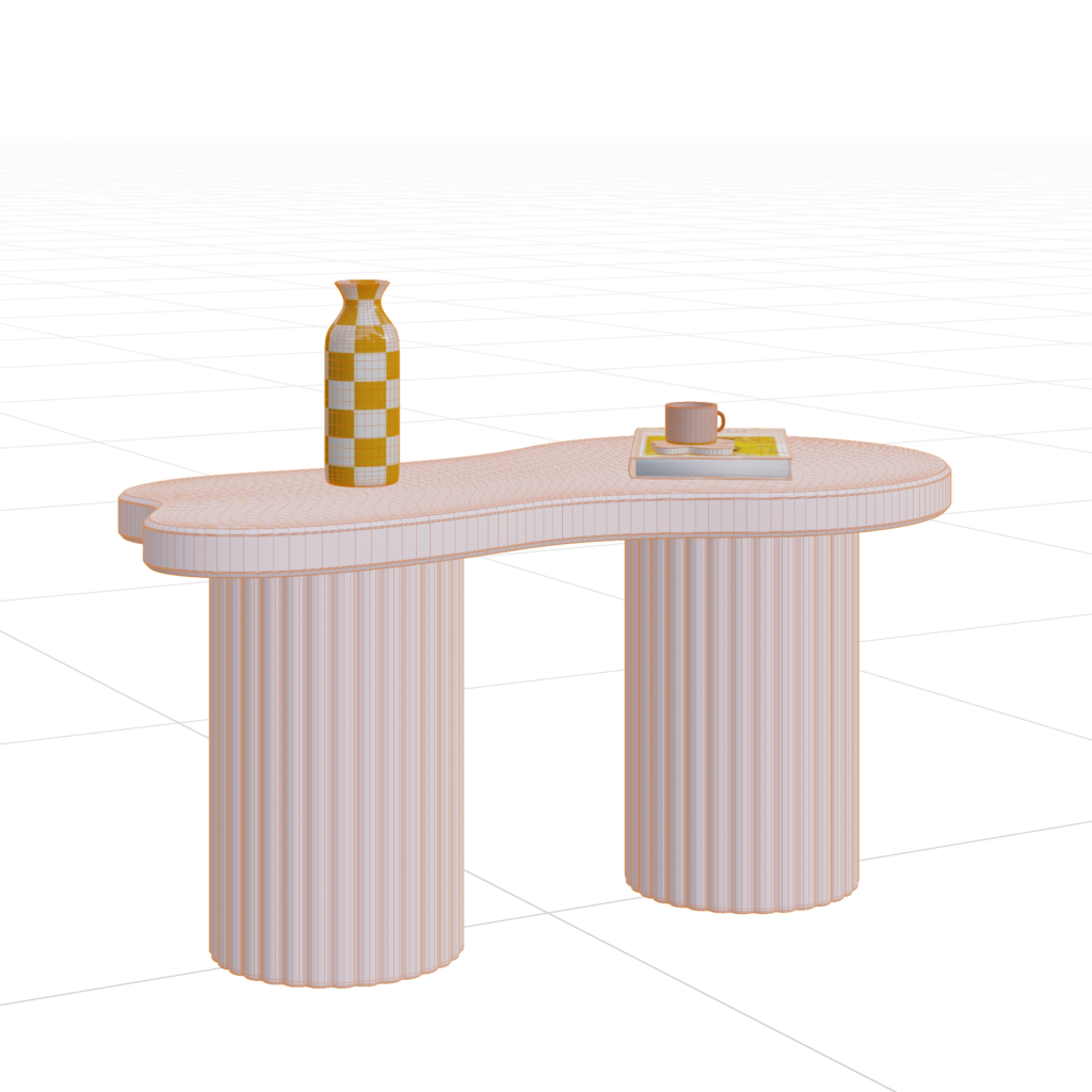 Wavy Column Coffee Table 01 • iMeshh - 3D Model for Blender 4.0+