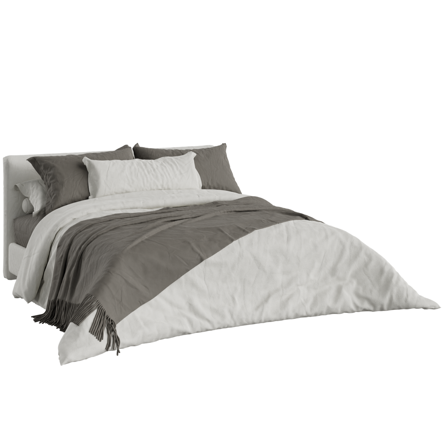 Soft Double Bed 03 • iMeshh - 3D Model for Blender 4.0+