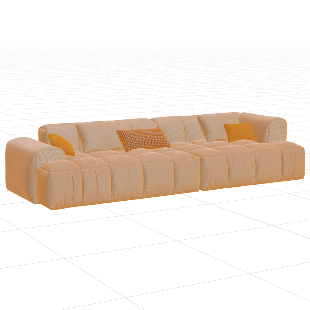 Soft Block Sofa 03 • iMeshh - 3D Model for Blender 4.0+